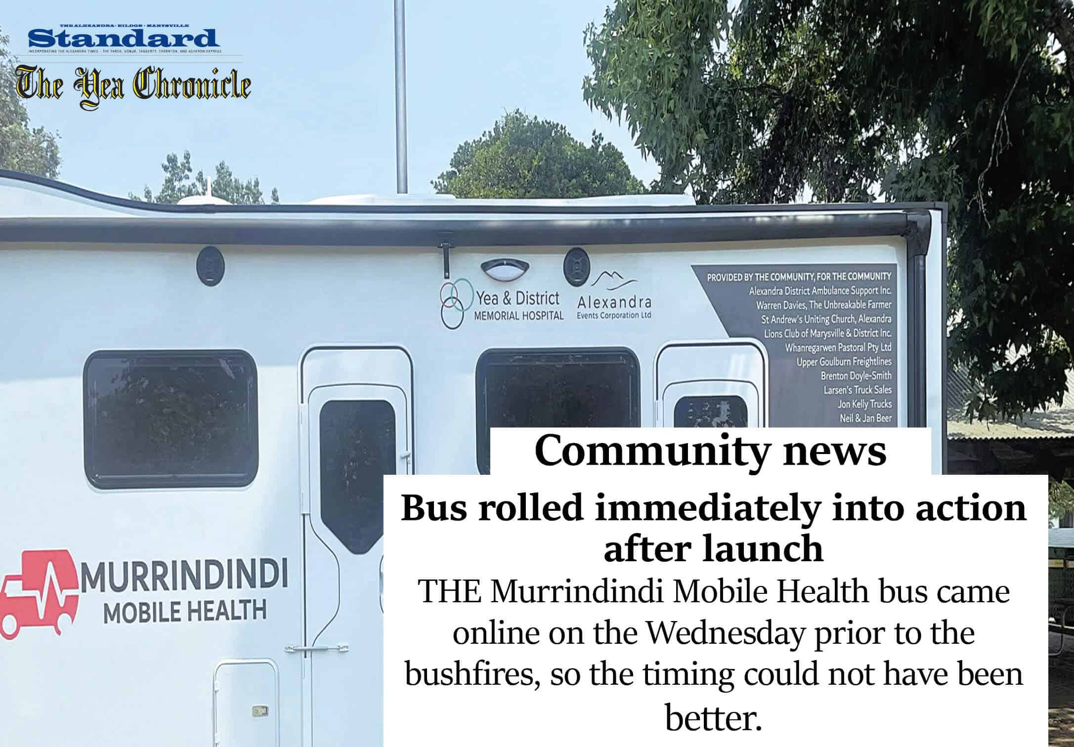Bus rolled immediately into action after launch - Alexandra Newspapers